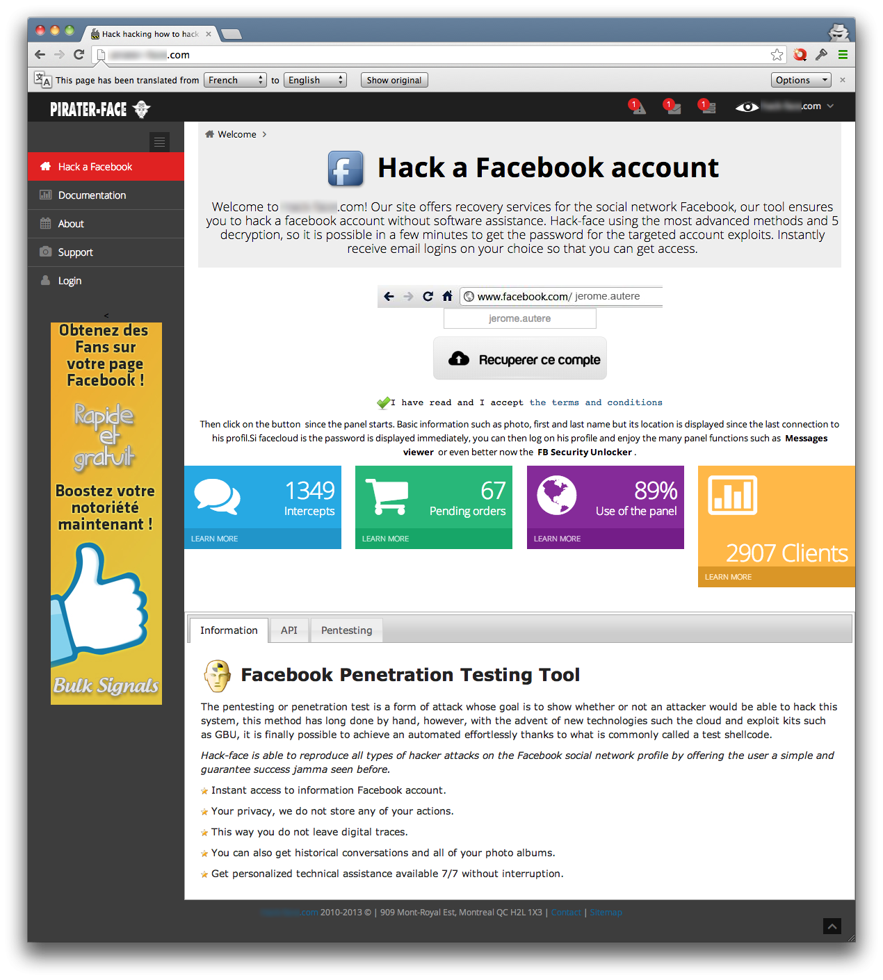 "Facebook Hacking Site" Leads to Costly SMS Scam - The Mac Security Blog