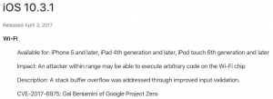 iOS 10.3.1 Security Update Fixes Wi-Fi Vulnerability - The Mac Security ...