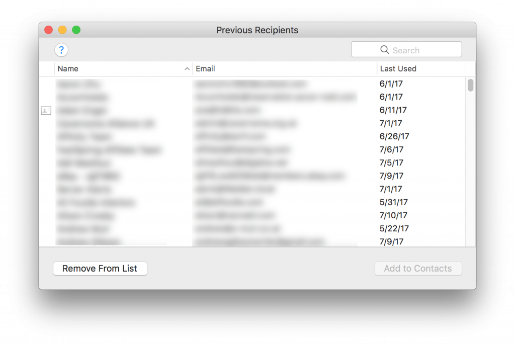 Manage your previous recipients in Apple Mail on macOS - The Mac Security Blog