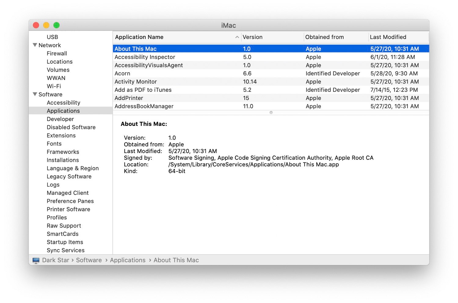 Understanding the Mac System Information App | The Mac Security Blog