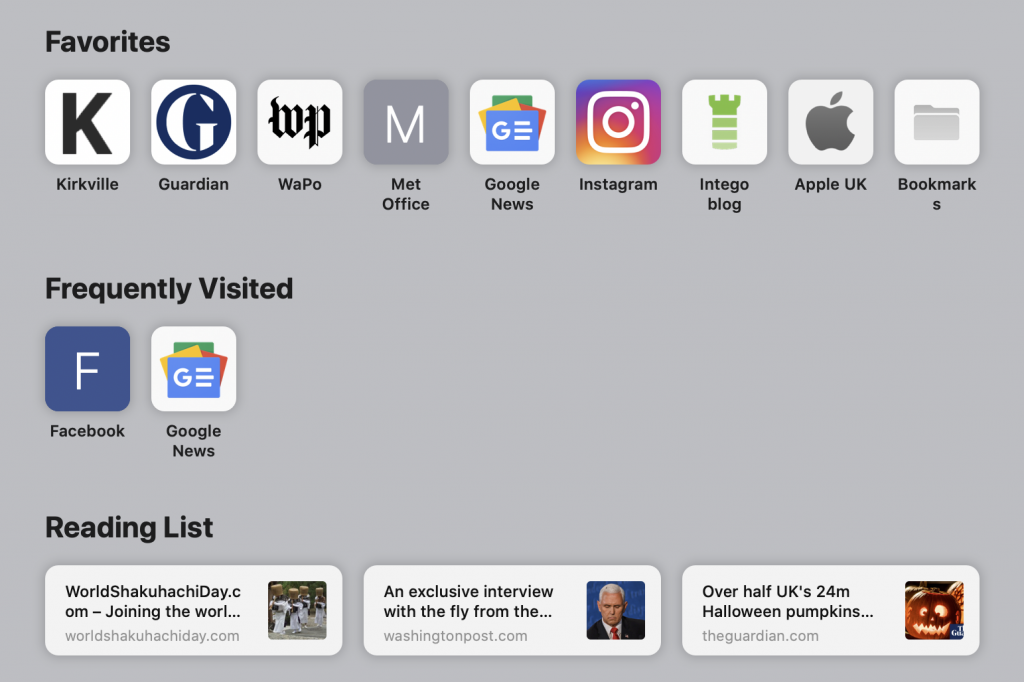 How to Set Up a Custom Start Page in Safari 14 - The Mac Security Blog