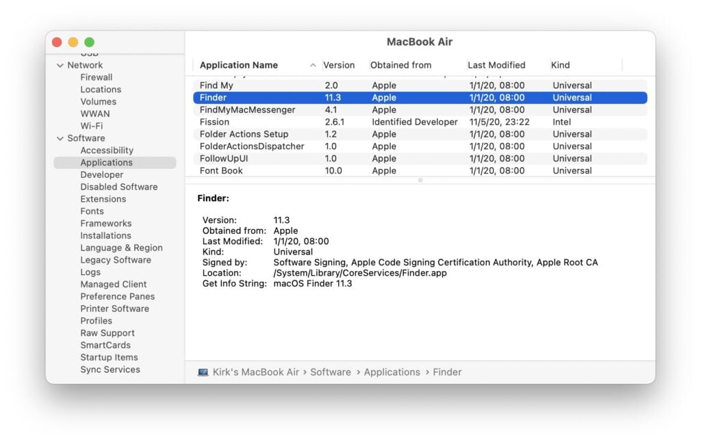 Understanding the Mac System Information App - The Mac Security Blog