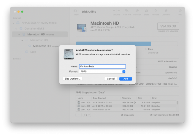 Install macOS betas on your Mac in a new APFS volume - The Mac Security Blog