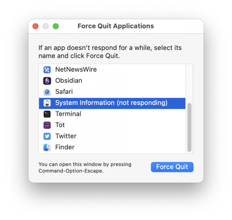 How to Force Quit apps on a Mac when they freeze or hang - The Mac ...